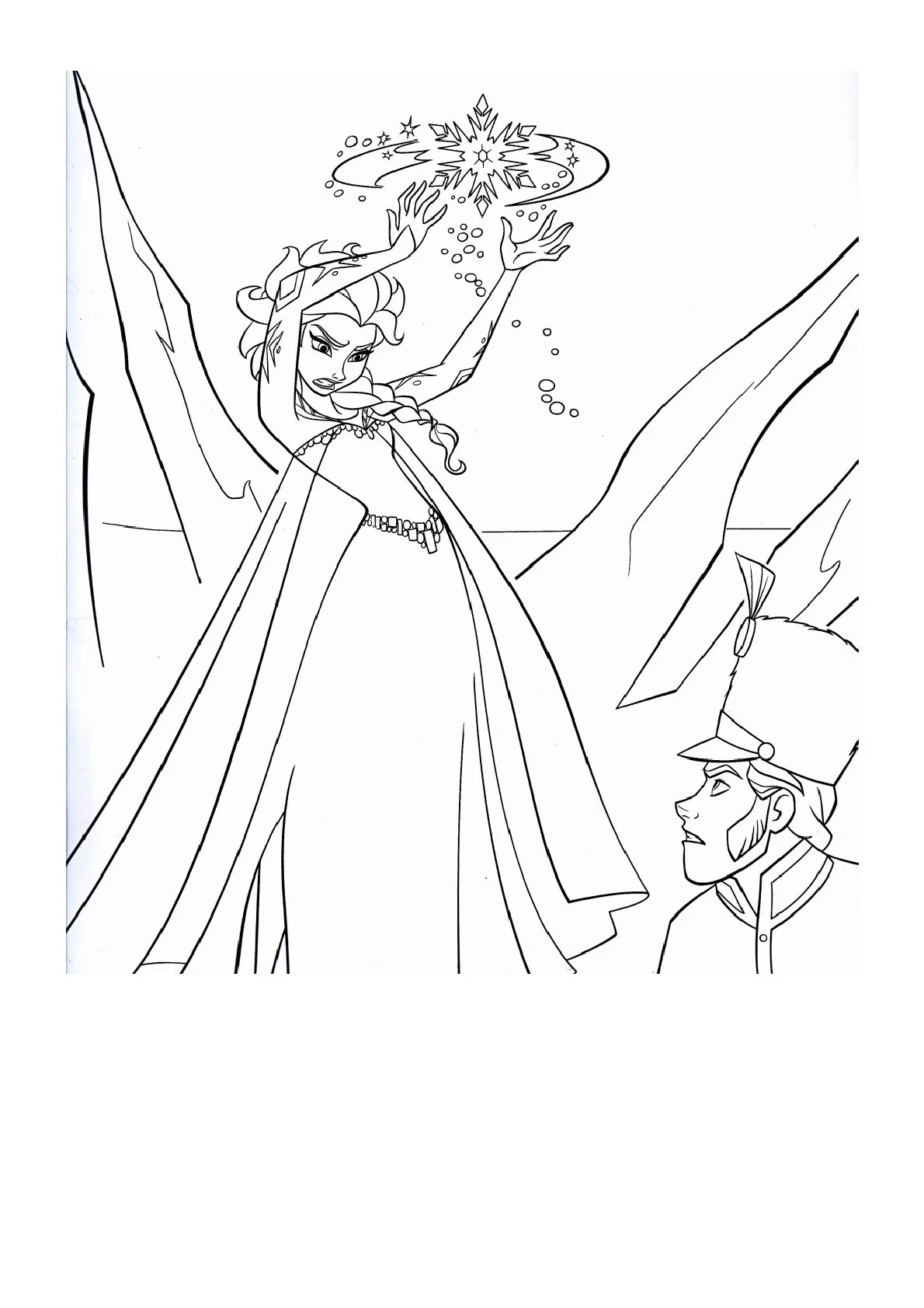 Elsa con sus Poderes para Colorear | Frozen para Colorear e Imprimir ...