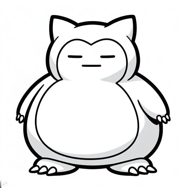Snorlax para Colorear | Pikachu y Pokémon para Colorear e Imprimir ...